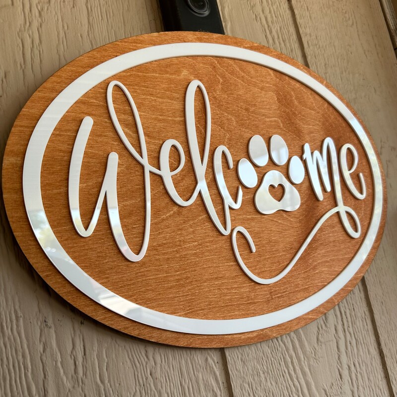 Paw Welcome Svg - Etsy