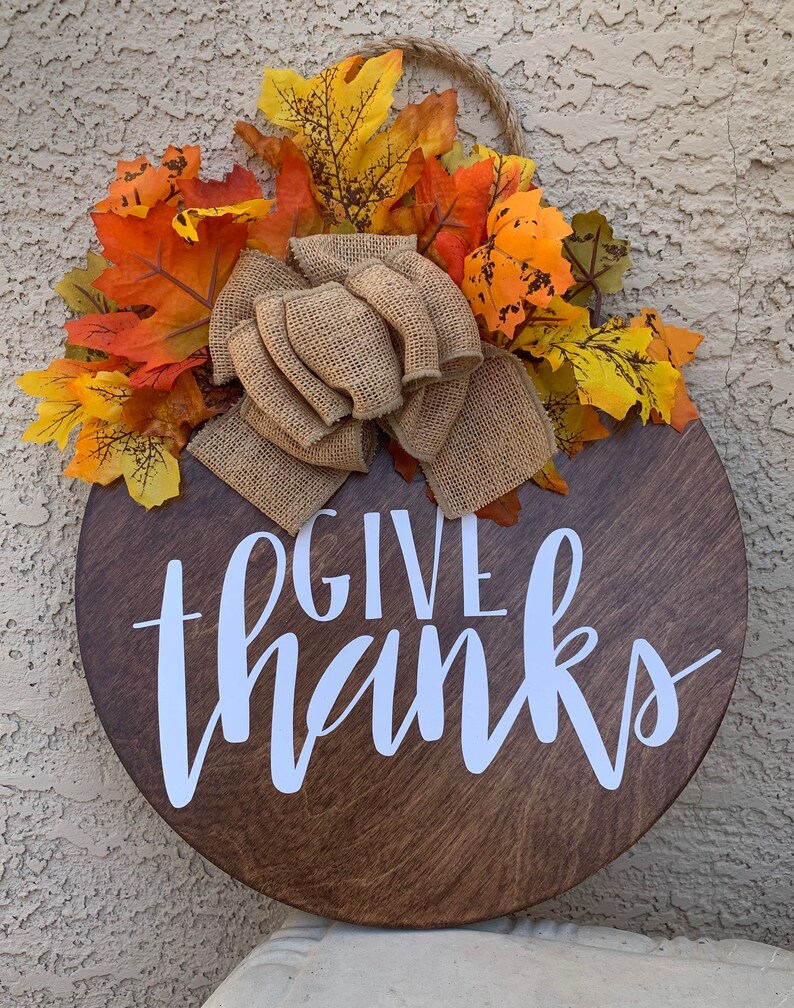 Fall front door hello Welcome sign Decor Thanksgiving Wall | Etsy