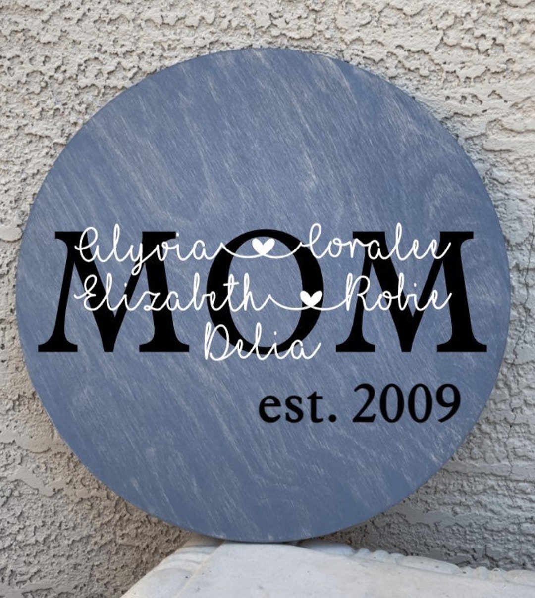 Mom Wood Signs, Mothers Day Personalized Family Name Sign, Wood Name ...
