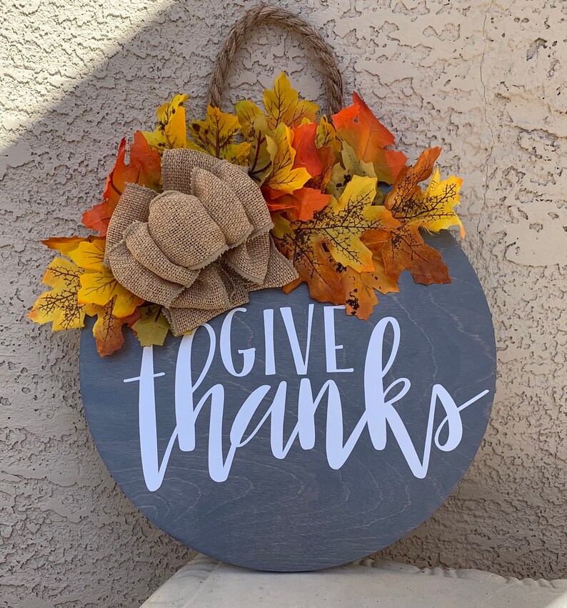 Fall front door hello Welcome sign Decor Thanksgiving Wall | Etsy