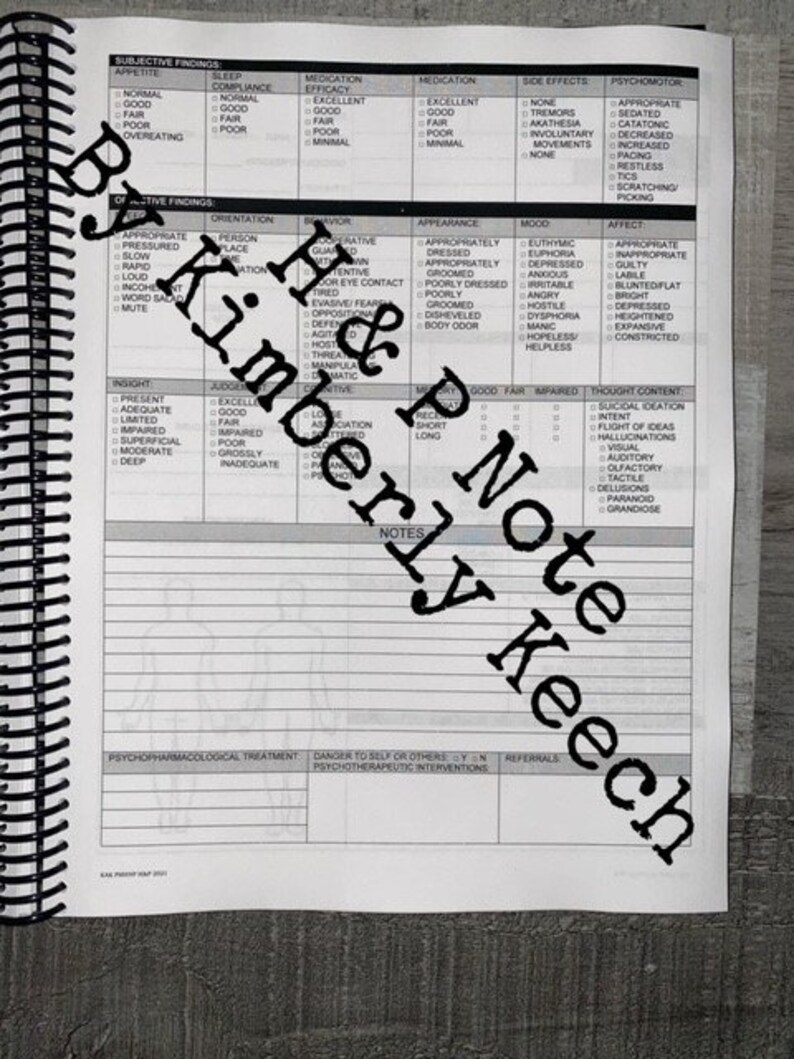 PMHNP SOAP Notes/ H & P Notes for Medical Professionals: Nurses ...