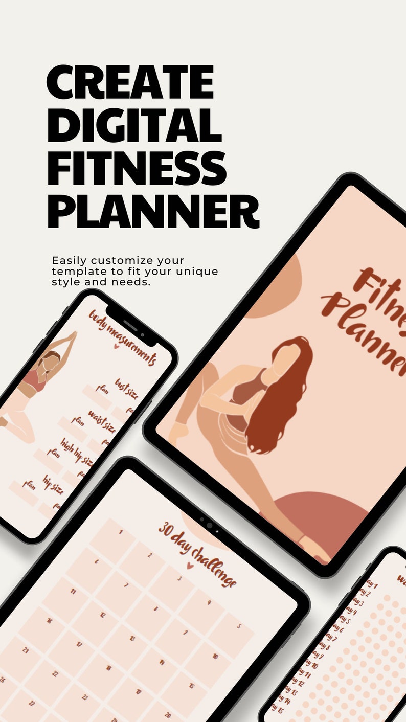 Health, Fitness, Self-care Planner, Workout Challenges - Etsy