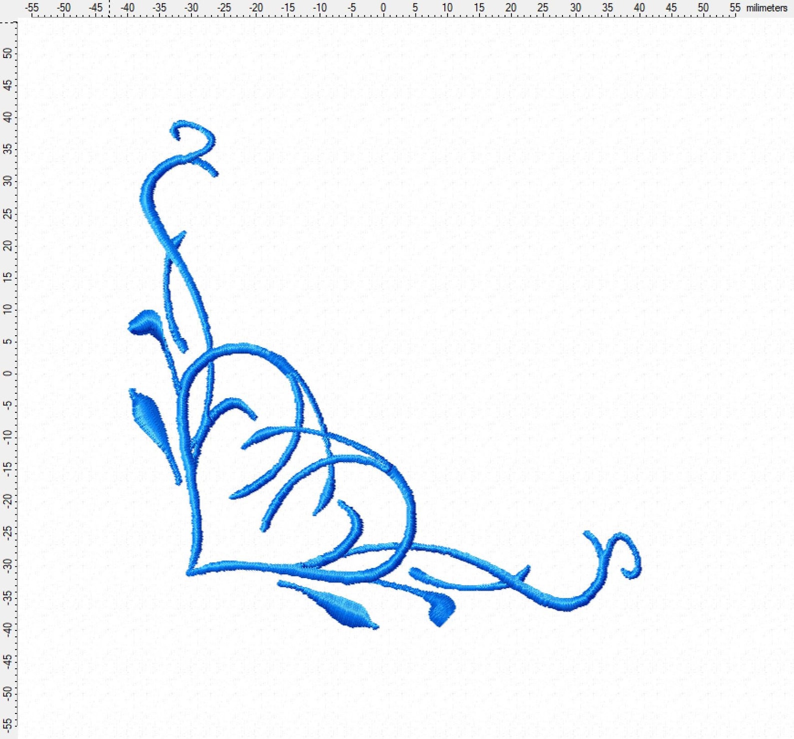 EMBROIDERY DESIGN Decorative Heart Corner Design - Etsy