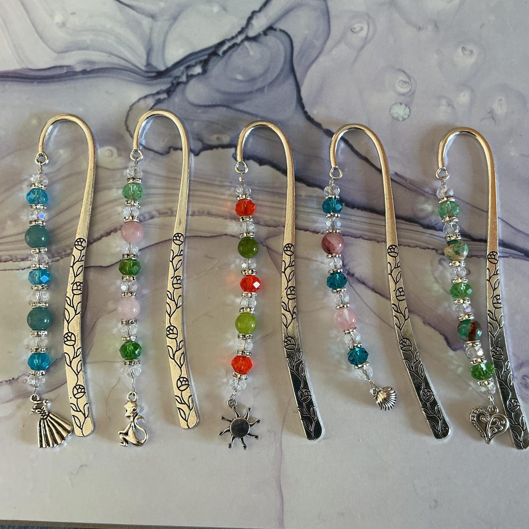 Beaded Bookmarks: Gemstone Crystals, Elegant Reader Gift - Etsy