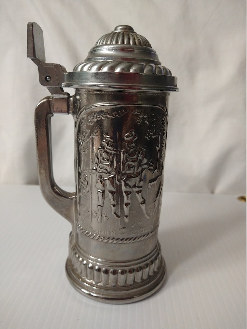 Avon Beer Stein: Metal With Glass Bottom - Etsy