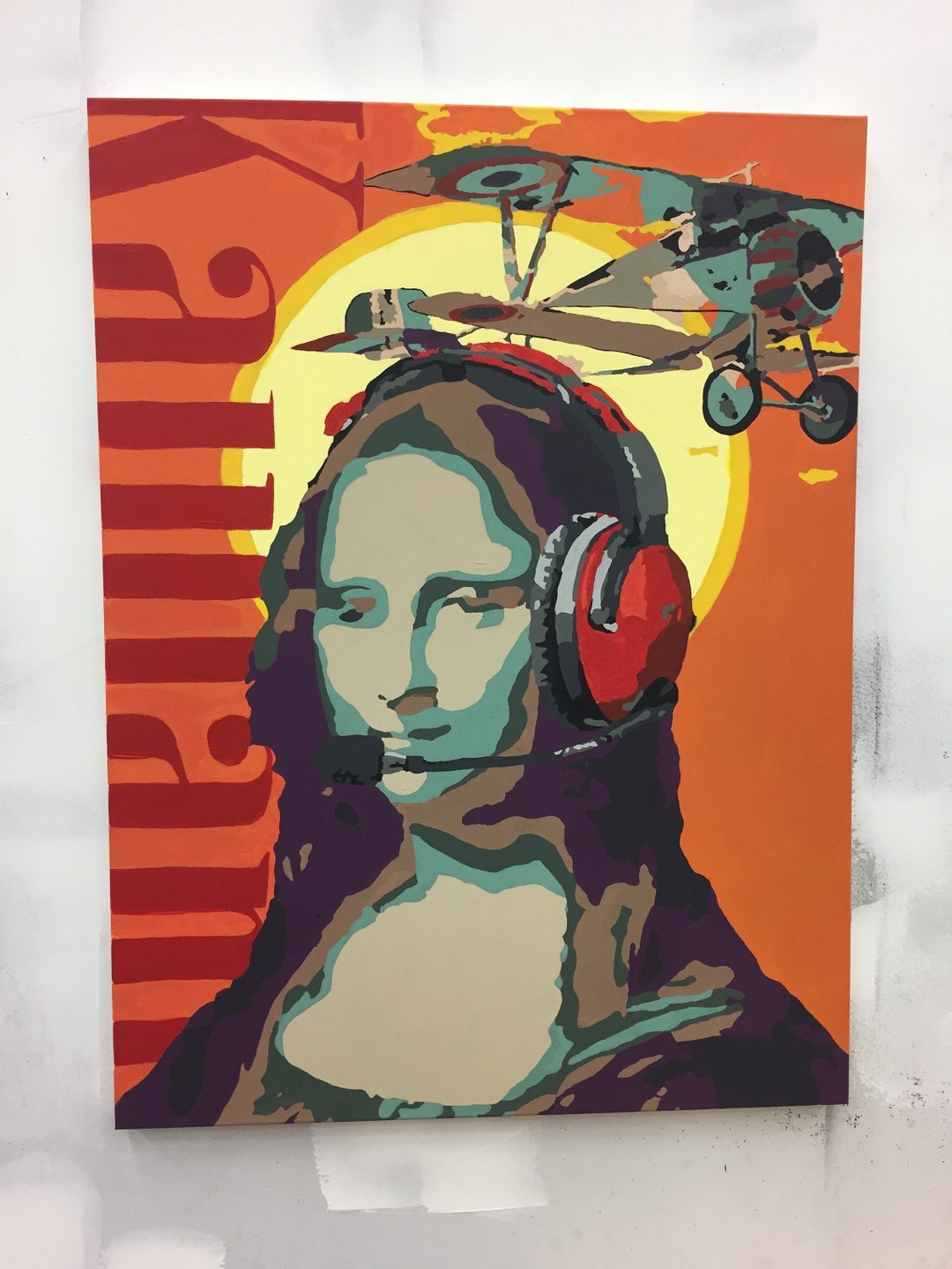 Mona Lisa Abstract Wall Poster, Office Art, Art Print, Abstract Mona ...