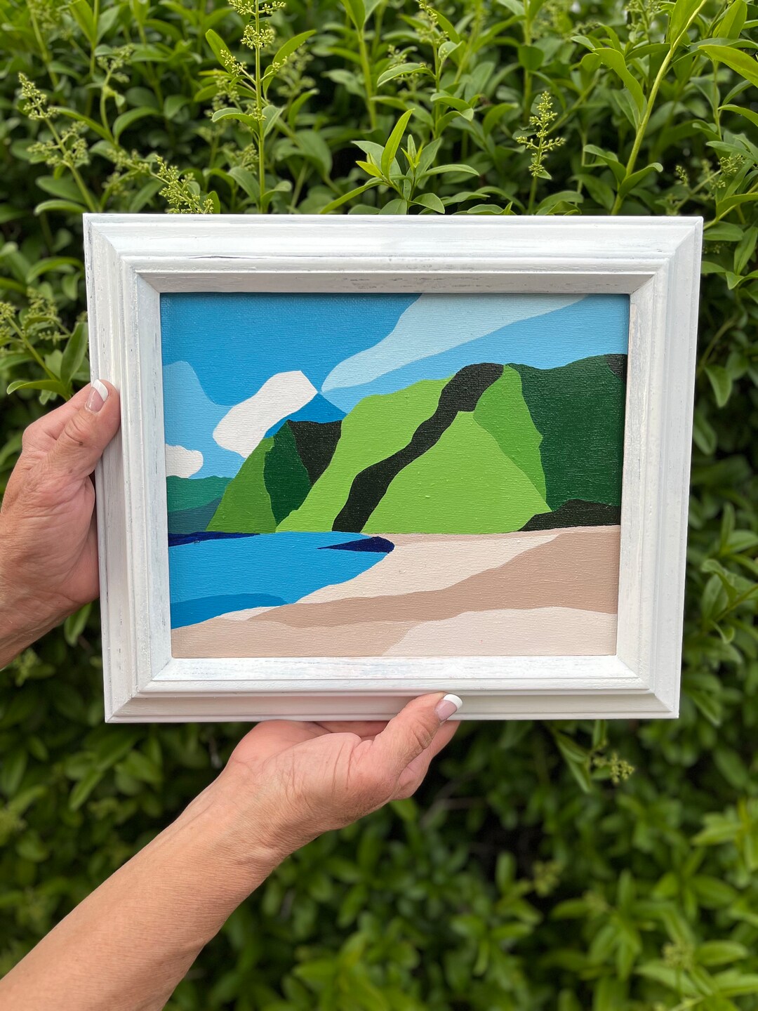 Original Abstract Hawaii Brach Scene | Fine Art Print | Abstract Art ...