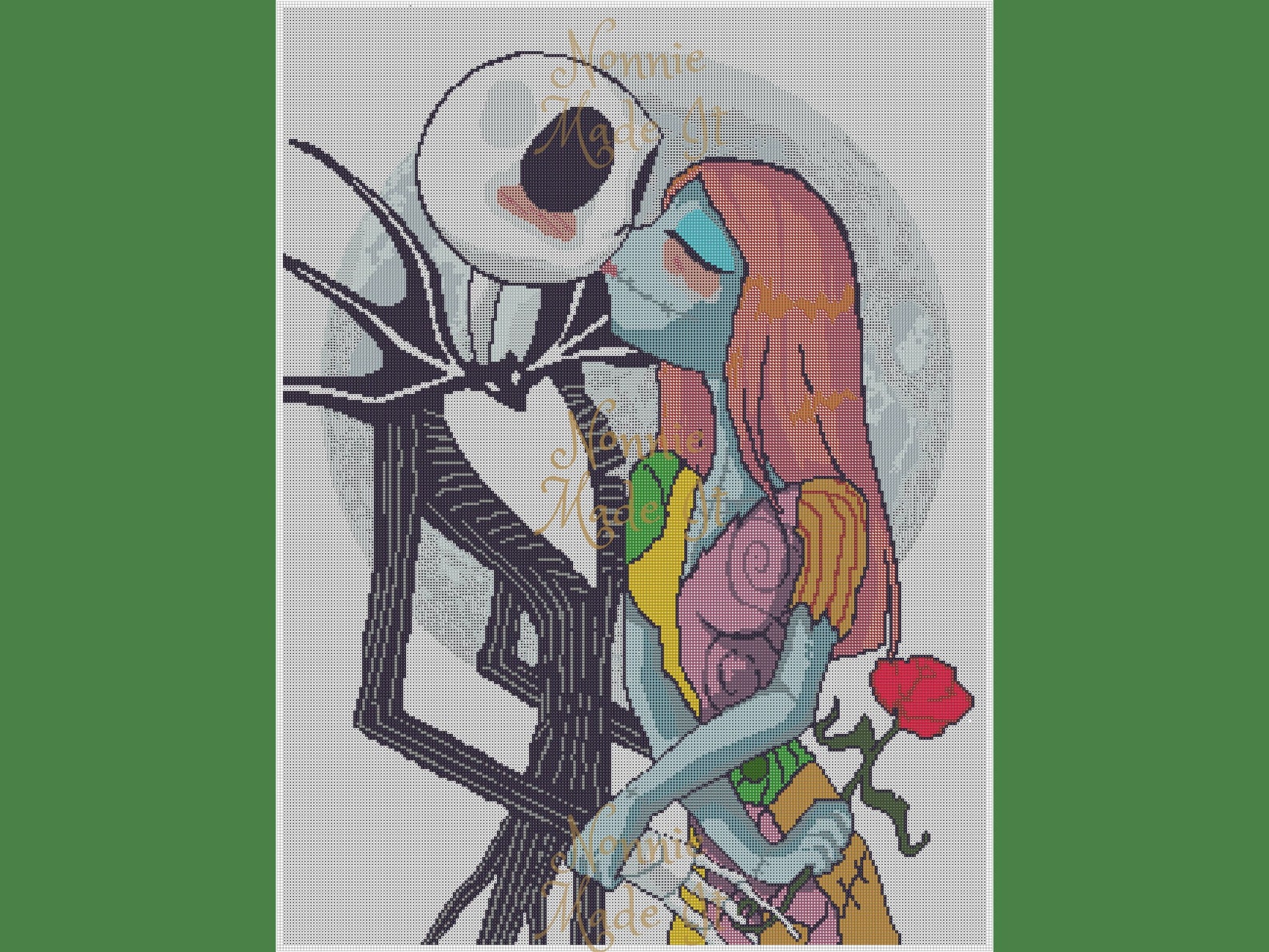 Jack and Sally Crochet Throw Graph Pattern / Crochet Graph Pattern ...