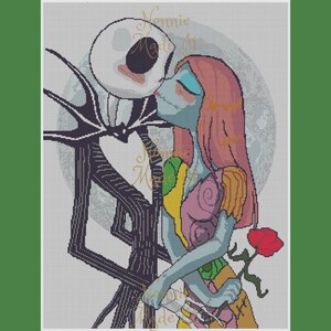 Jack and Sally Crochet Throw Graph Pattern / Crochet Graph Pattern ...