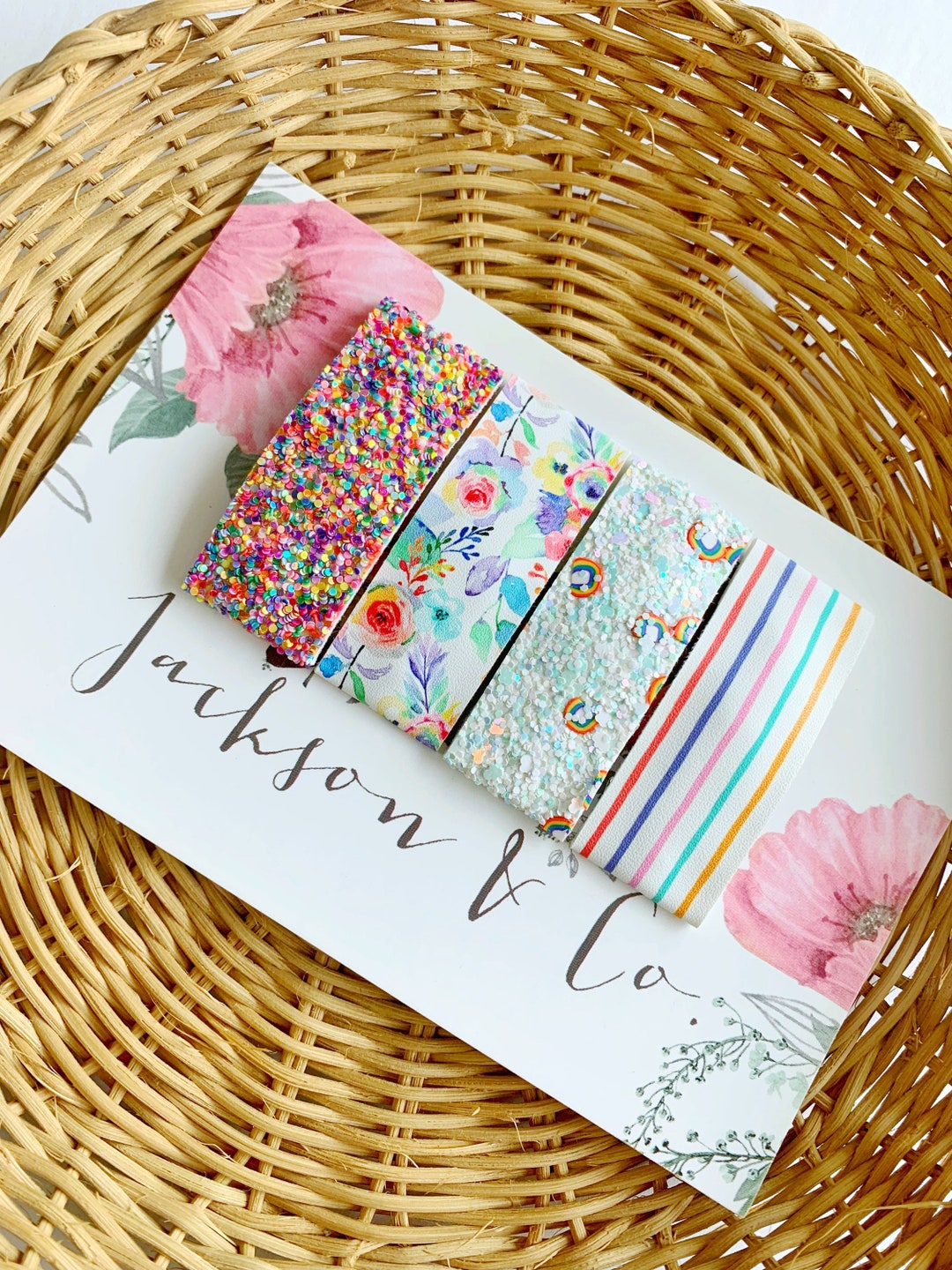 Rainbow Hair Clip Set, Girls Glitter Snap Clip Set, Toddler Hair Clips ...