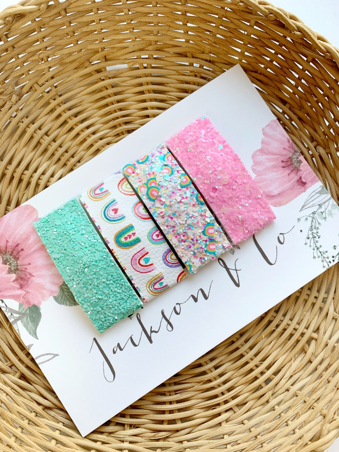 Rainbow Hair Clips, Rainbow Snap Clip Set, Girls Snap Clip Set, Hair ...