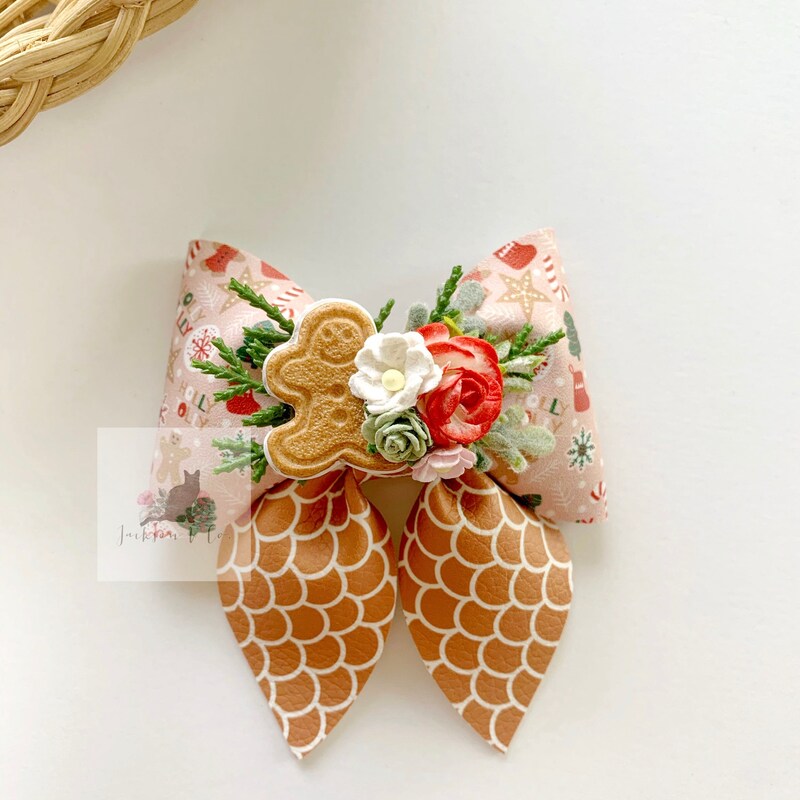 Gingerbread Hair Bow - Etsy