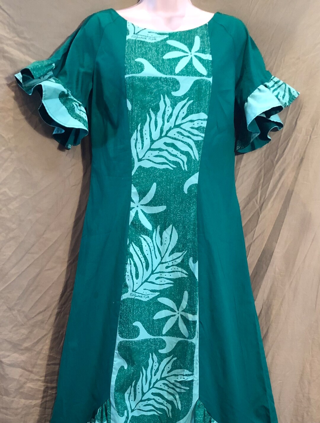 Teal 1980s Elizabeth Kate Honolulu Dress Sz 8 - Etsy