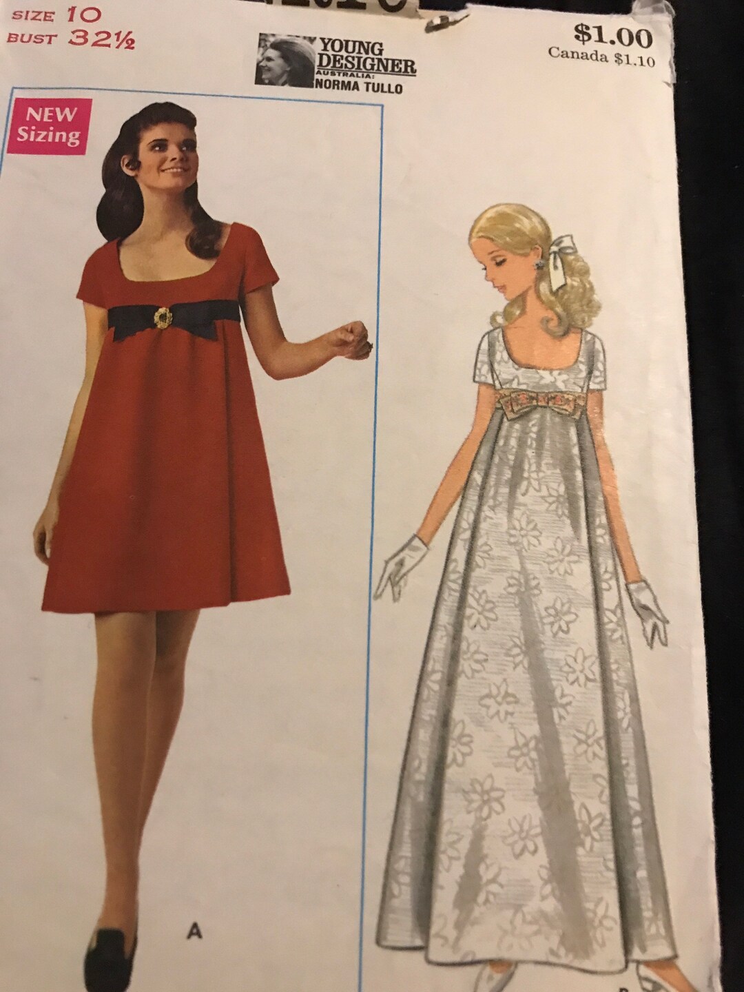 1960s Butterick 5924 Young Designer Norma Tullo of Australia High ...