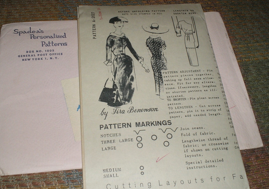 Spadea 2027 Fira Benenson Dress Pattern Sz 16 Bust 38 FF - Etsy