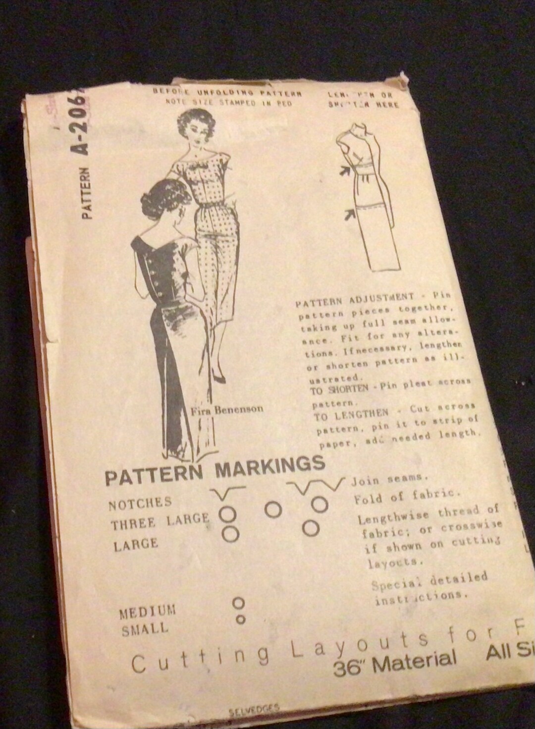 Spadea 2067 Fira Benenson Dress Pattern Sz 10 Bust 34FF - Etsy