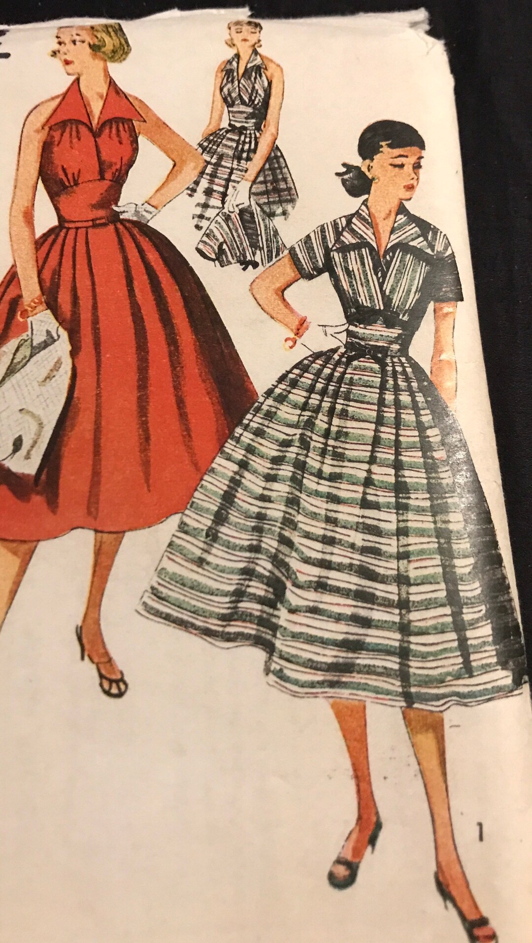 1950s Simplicity 4249 Halter Dress and Short Jacket. Size 14 Bust 32 FF ...