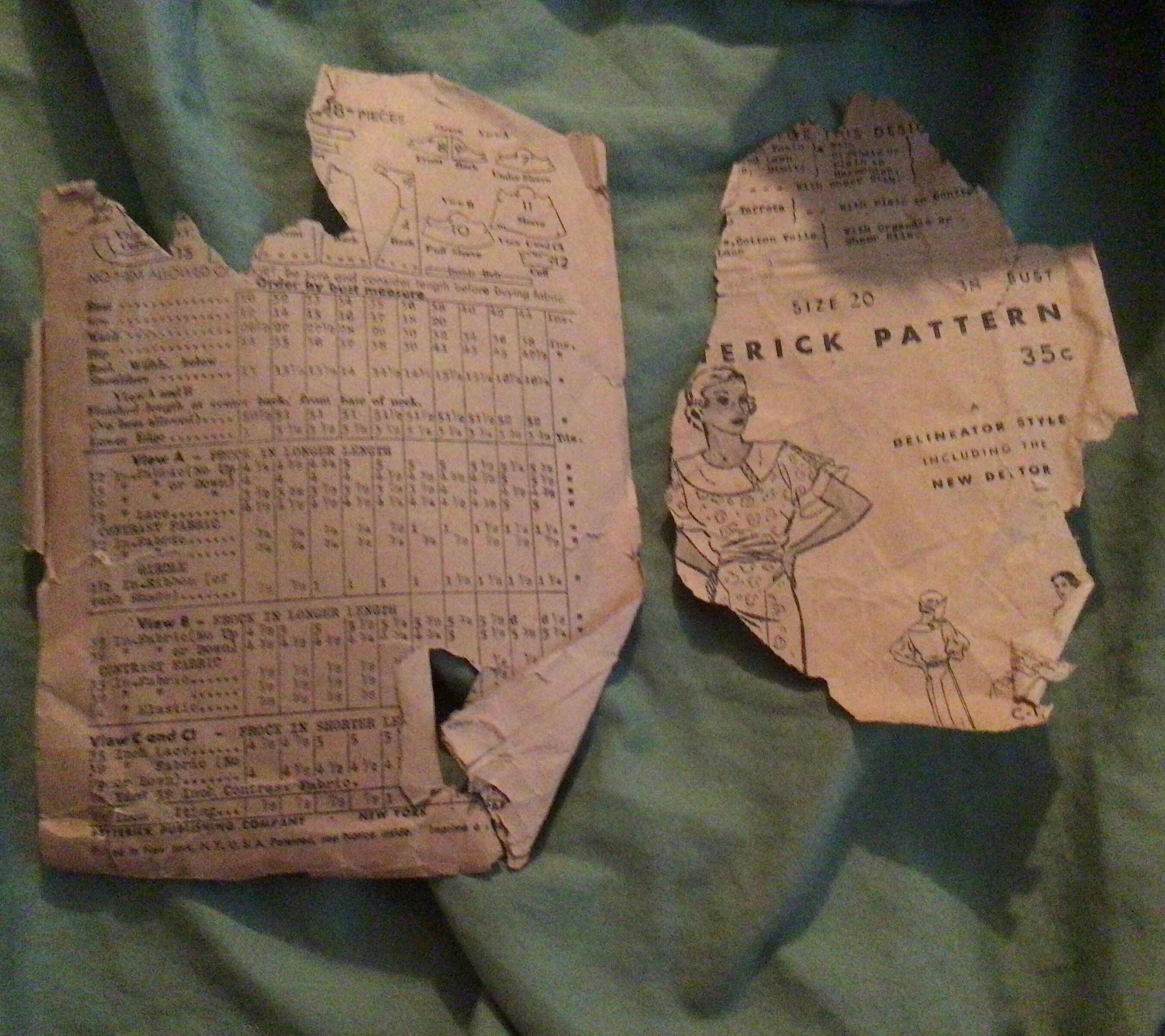 1921 the New Deltor Butterick 5160 Dress Pattern 38B TLC - Etsy