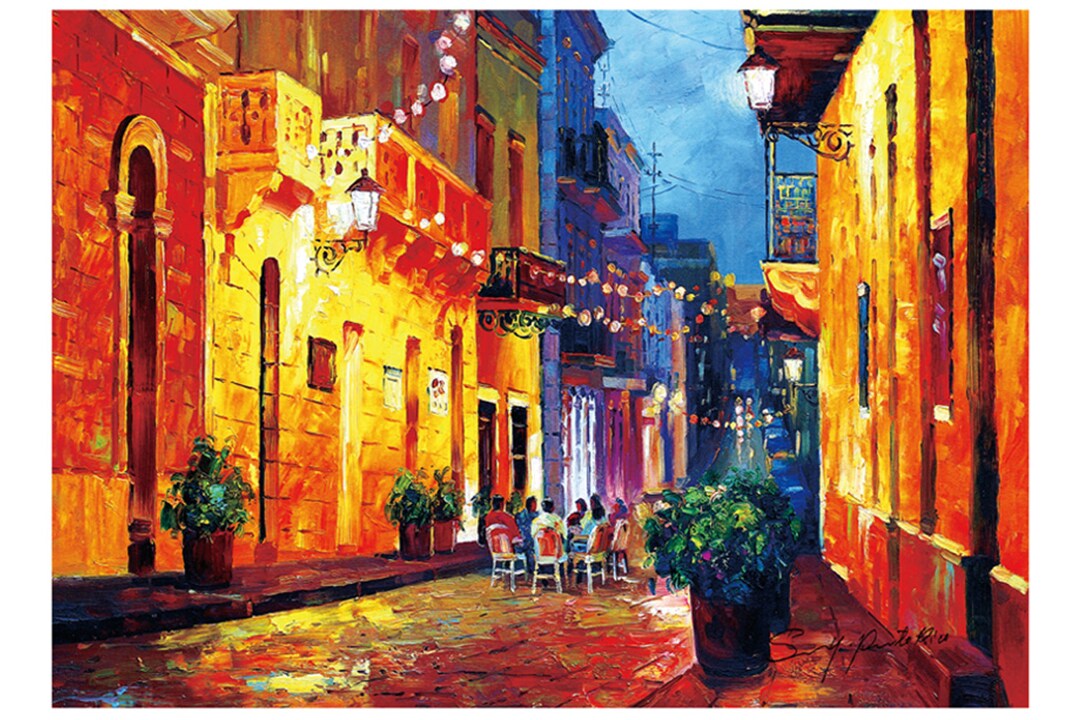 Puerto Rico,20"x24", Canvas Print ,of , Oil Painting,old San Juan ...