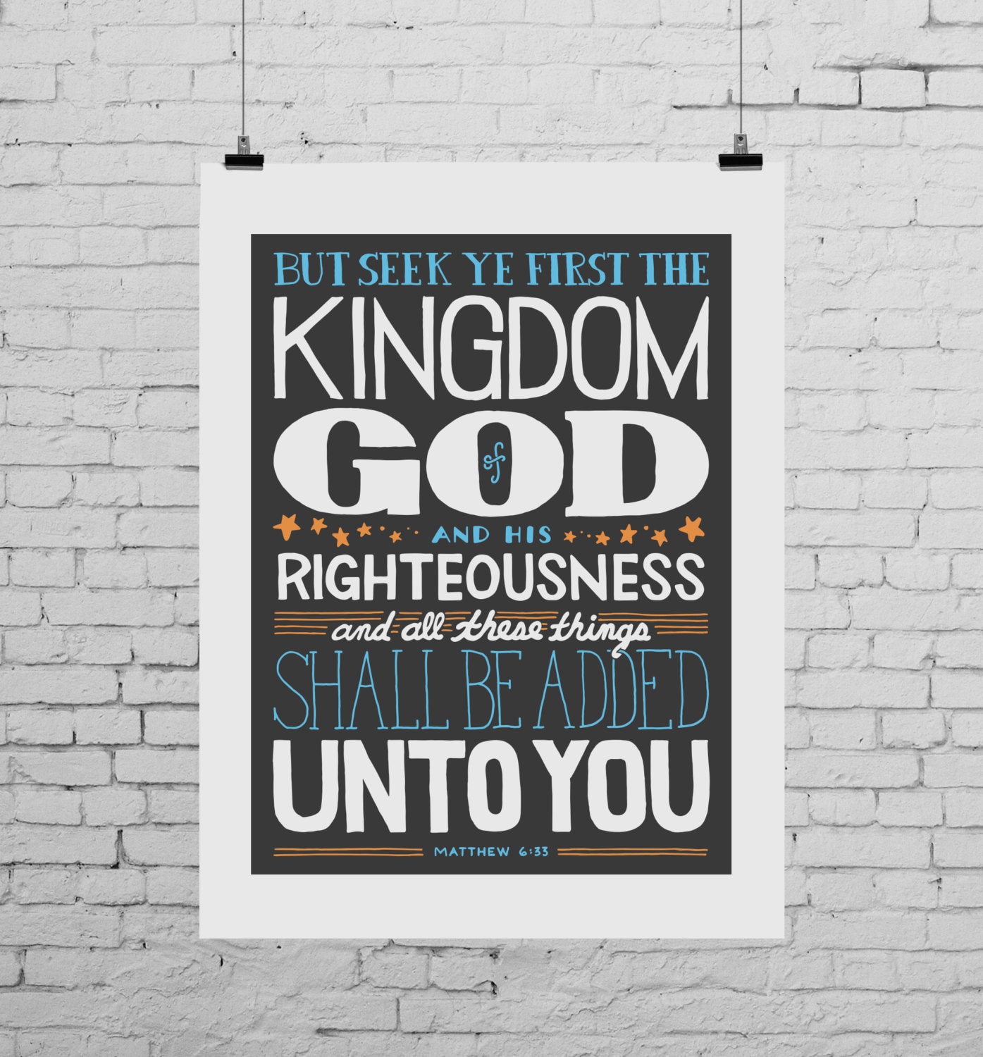 Seek Ye First Matthew 6:33 - Etsy