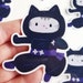 Ninja Cat Sticker, Vinyl Stickers, Laptop Decal, Cat Gift for Her, Cute ...