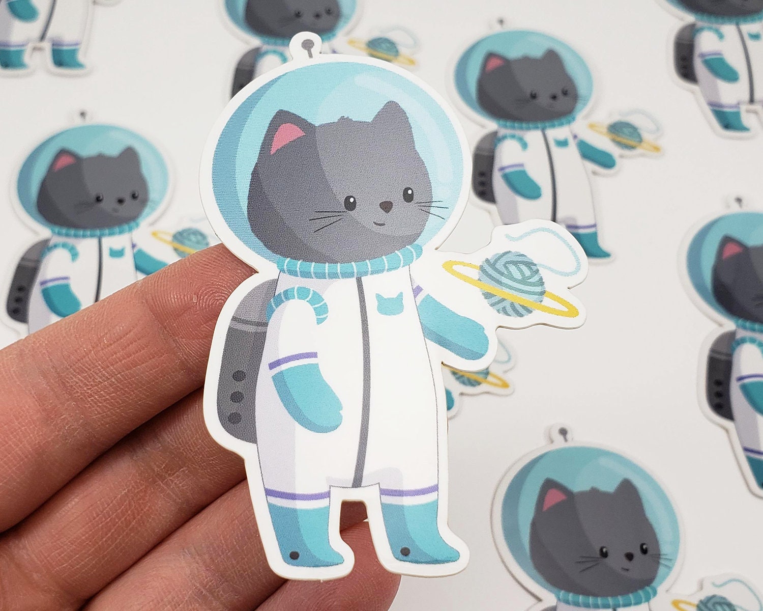 Cat Space Sticker Vinyl Stickers Laptop Decal Cat Gift | Etsy