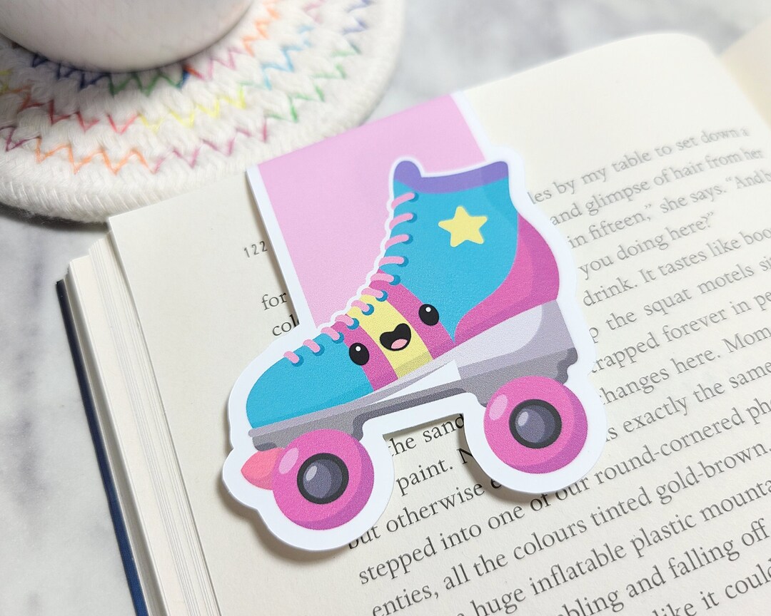 Roller Skate Magnetic Bookmark: Kawaii Planner Clip, Book Lover Gift - Etsy