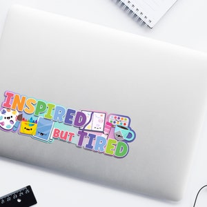 Inspired Art Long Vinyl Sticker, Cute Artist Sticker, Kawaii Decal ...