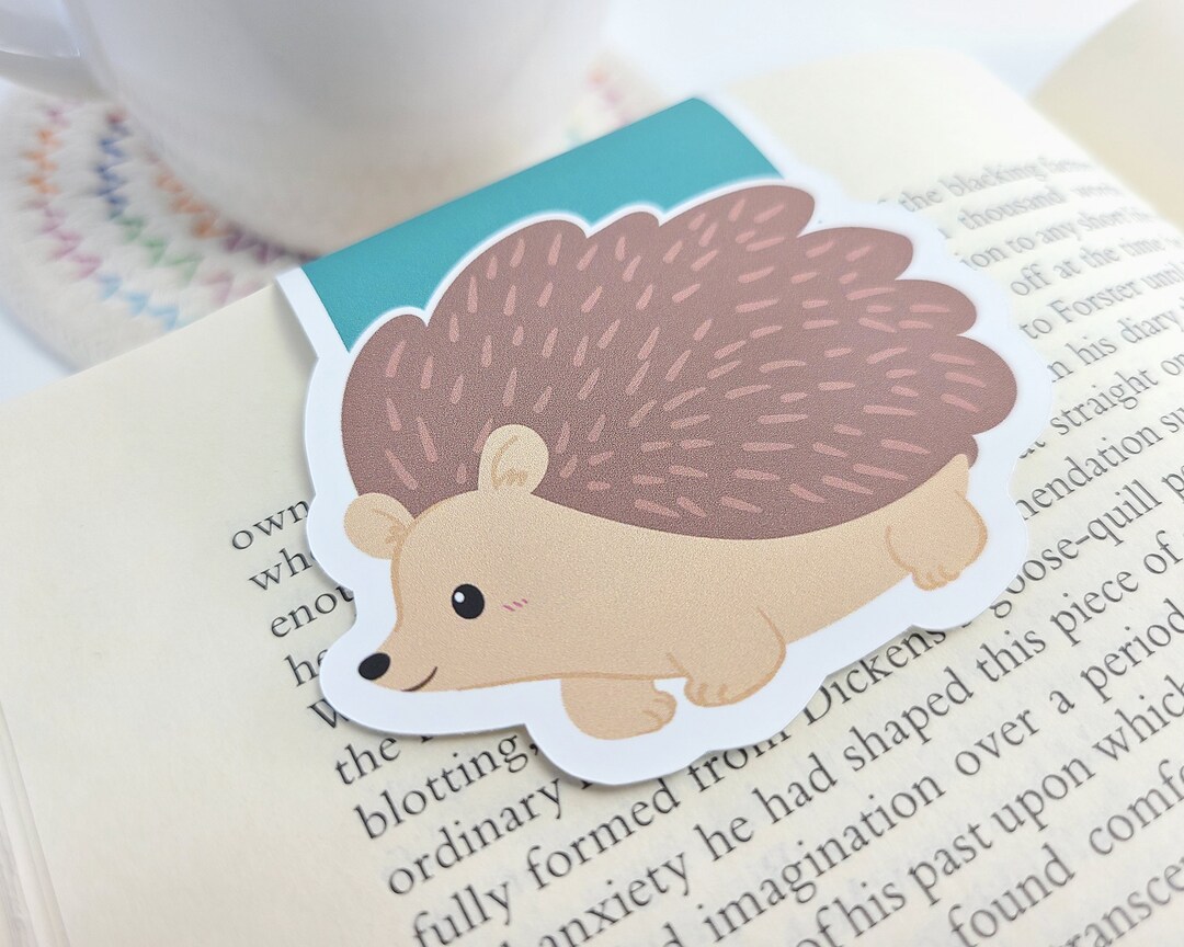Hedgehog Magnetic Bookmark, Kawaii Hedgehog Paper Clip for Planners or ...