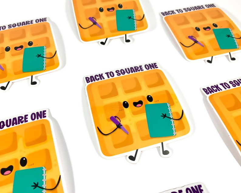 Square Waffle Sticker S0144 Cute Waffle Decal Laptop - Etsy
