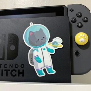 Cat Space Sticker, Vinyl Stickers, Laptop Decal, Cat Gift for Her, Cute ...