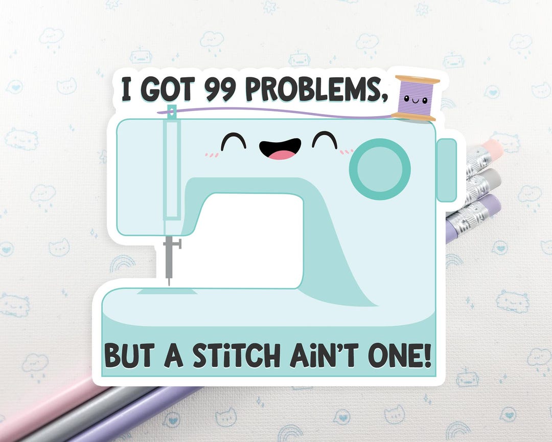 Sewing Machine Sticker, Vinyl Stickers, Laptop Decal, Sewing Gift for ...