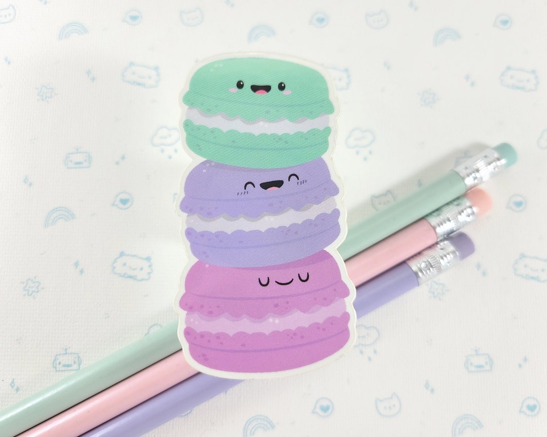 Macaron Sticker, Vinyl Stickers, Laptop Decal, Cookie Gift, Gift for ...