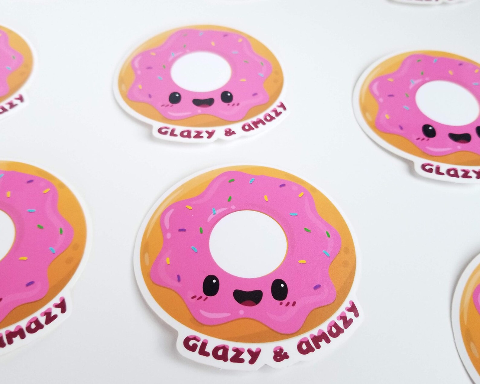 Donut Sticker Vinyl Sticker Donut Laptop Decal Cute | Etsy
