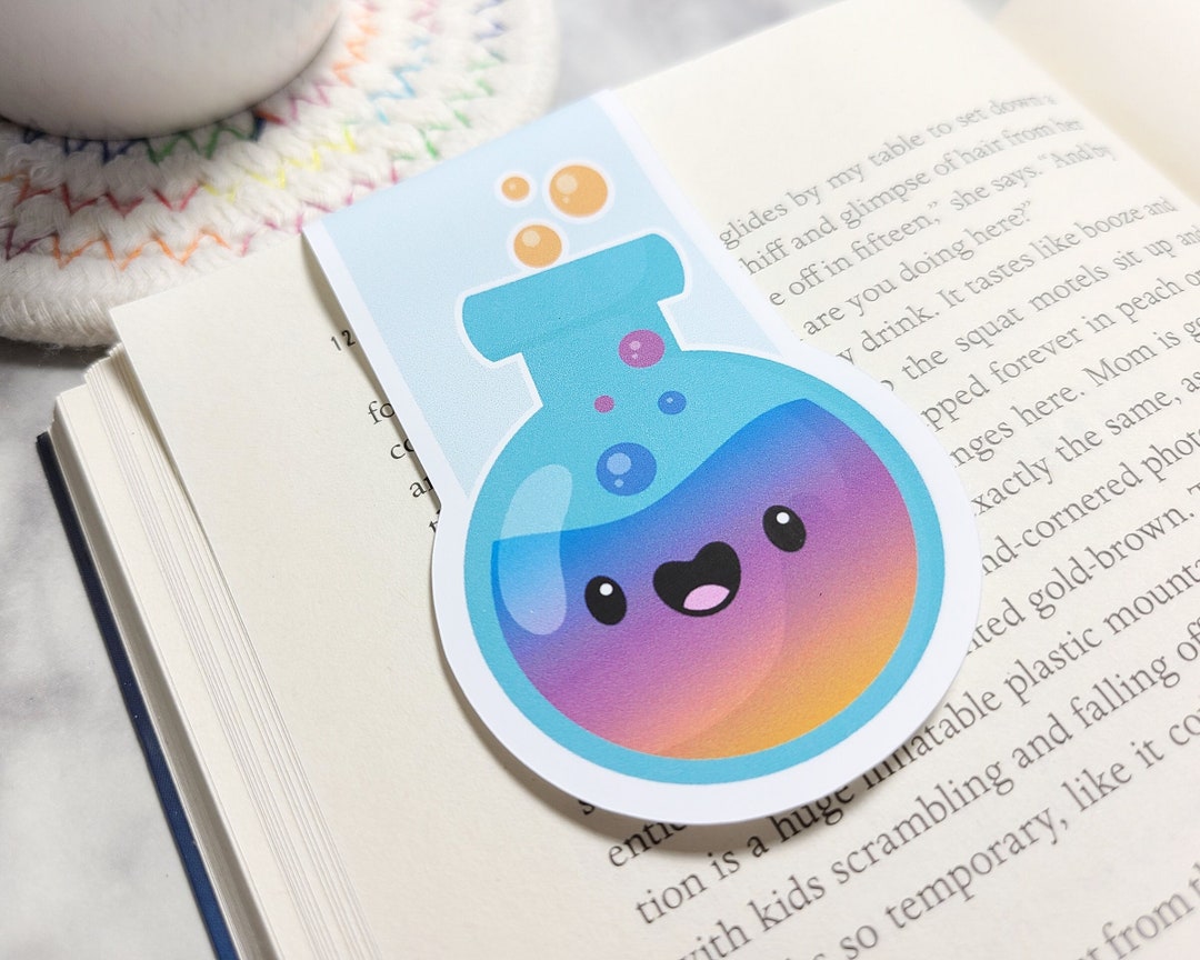 Science Beaker Magnetic Bookmark, Cute Science Planner Clip, Kawaii ...