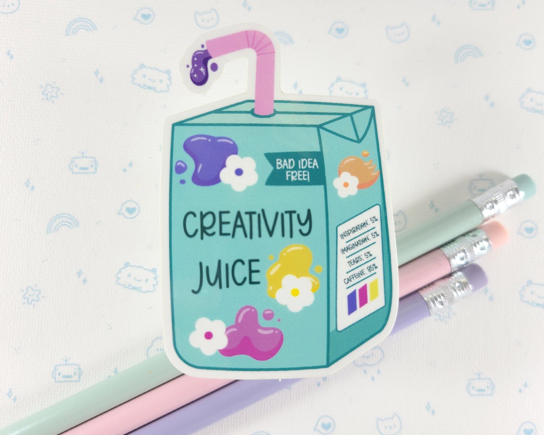 Creativity Juice Sticker, Vinyl Stickers, Laptop Decal, Gift for Her ...