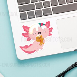 Axolotl Gingerbread Cookie Sticker, Vinyl Sticker, Laptop Decal ...