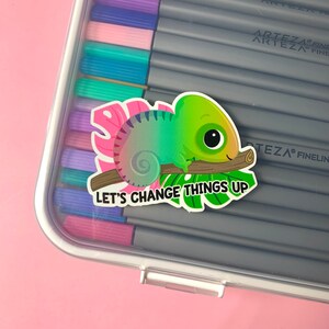 Chameleon Sticker, Vinyl Stickers, Laptop Decal, Chameleon Gift Idea ...
