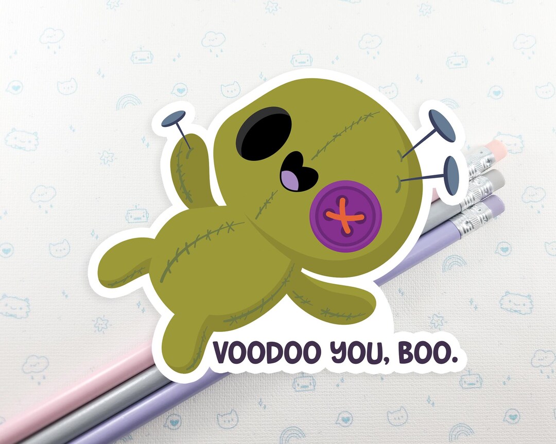 Voodoo Doll Vinyl Sticker, Laptop Decal, Voodoo Gift, Gift for Her ...