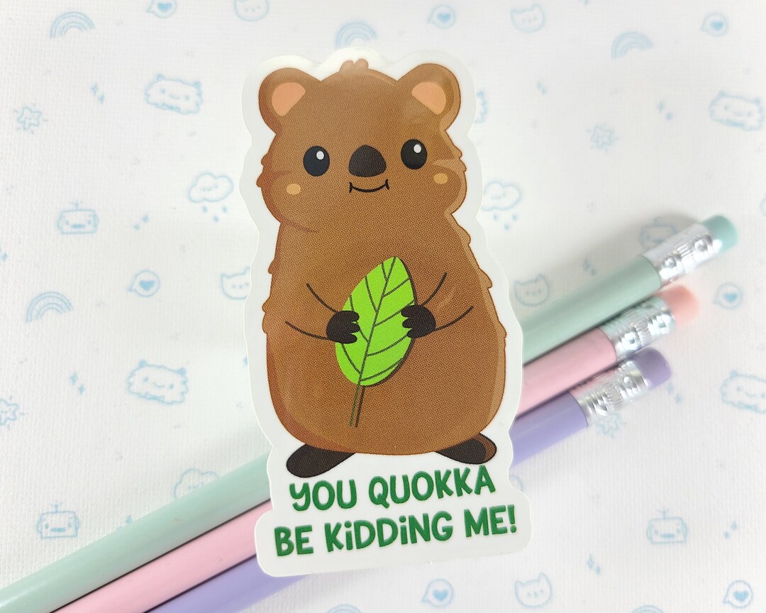 Quokka Sticker, Vinyl Stickers, Laptop Decal, Quokka Gift for Her, Cute ...