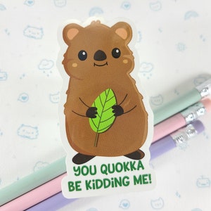 Quokka Sticker, Vinyl Stickers, Laptop Decal, Quokka Gift for Her, Cute ...