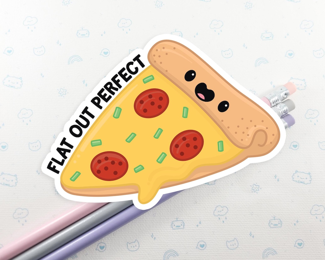 Pizza Pun Sticker Cheesy Vinyl Laptop Decal Etsy