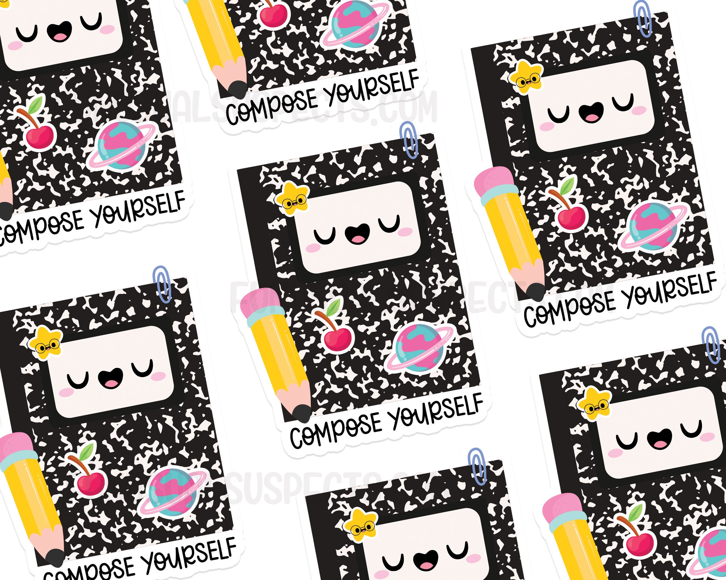 Composition Notebook Vinyl Sticker: Funny Pun Laptop Decal - Etsy