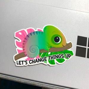Chameleon Sticker, Vinyl Stickers, Laptop Decal, Chameleon Gift Idea ...