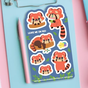 Red Panda Sticker Sheet, Cute Red Pandas Stickers, Stickers for Planner ...