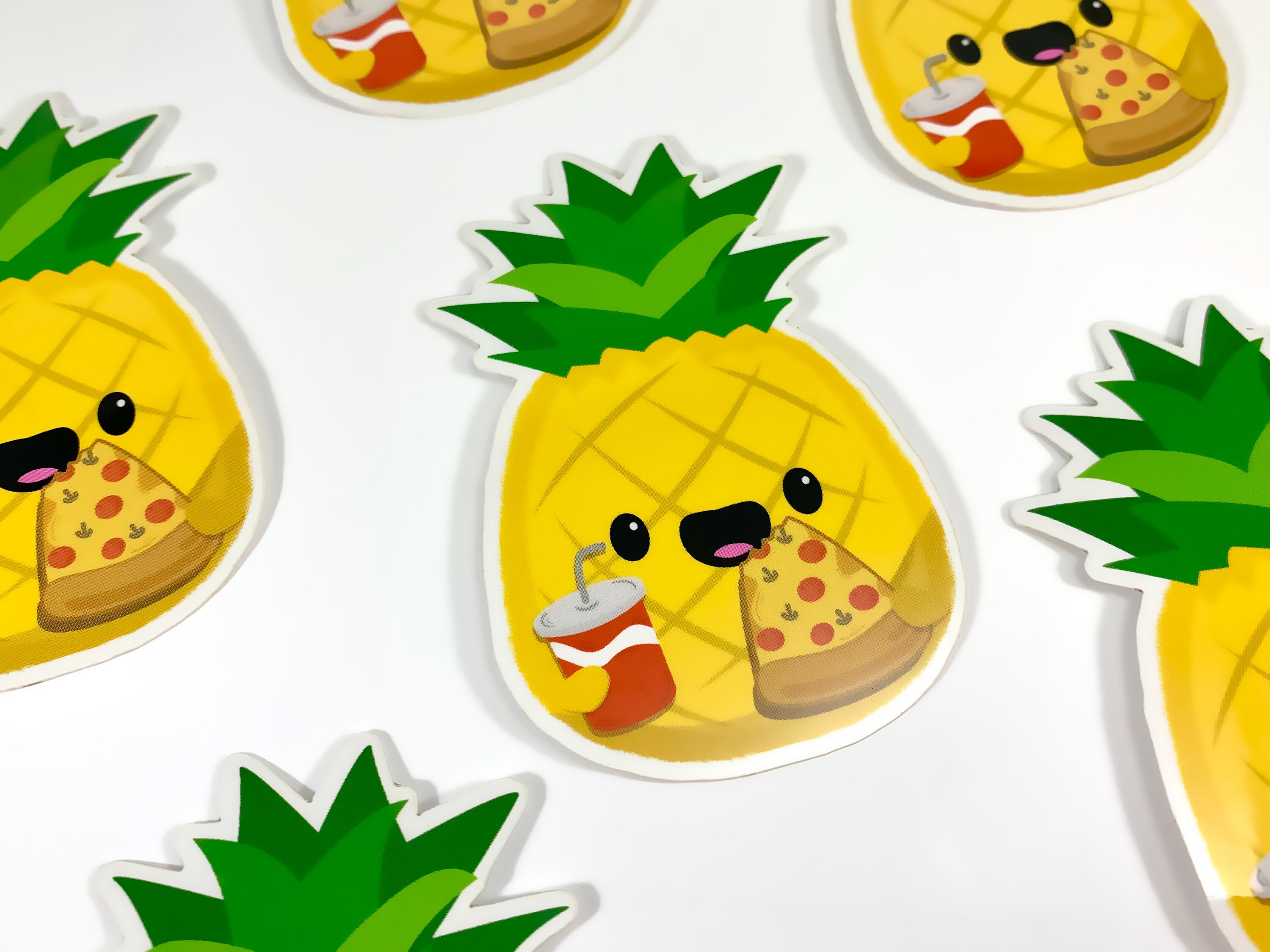 Pineapple Pizza Sticker Vinyl Stickers Laptop Decal Funny | Etsy