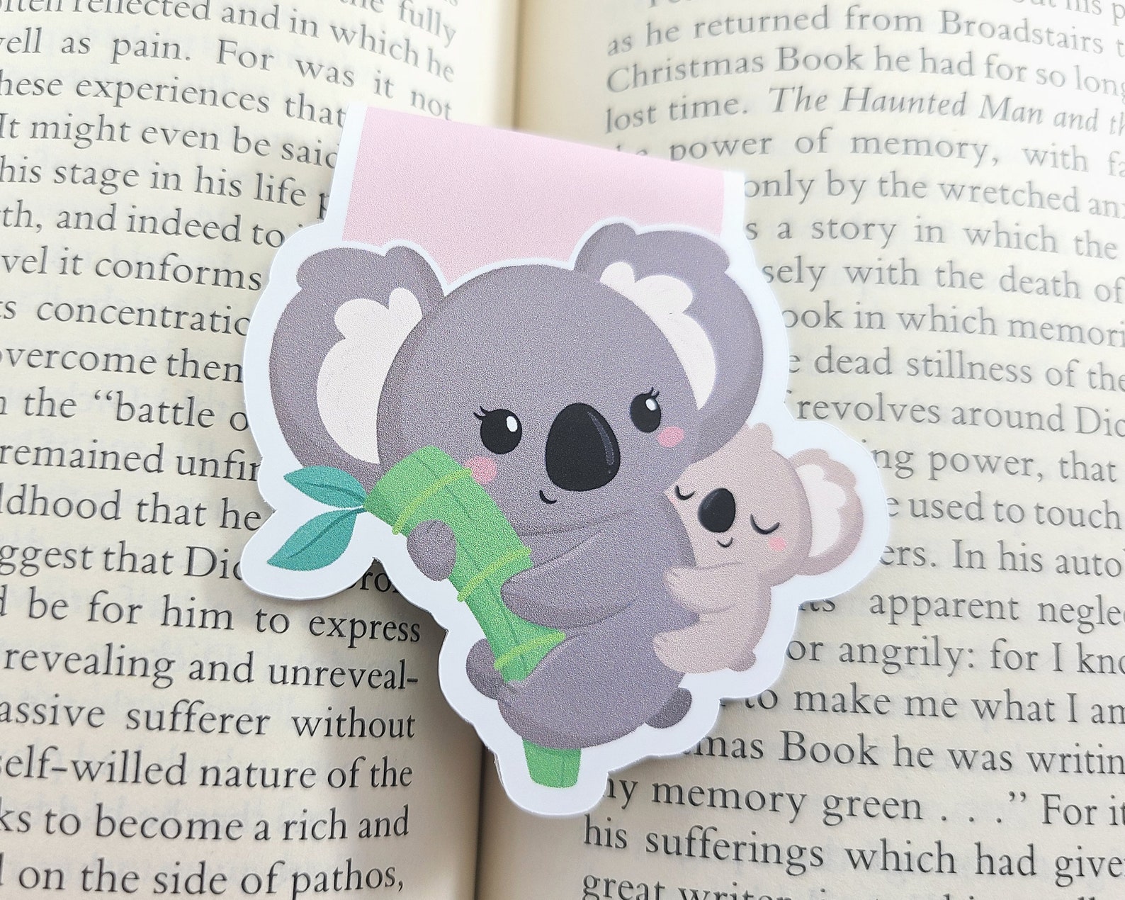 Koala and Baby Bookmark, Koala Planner Clip, Cute Koala Themed Bookmark ...