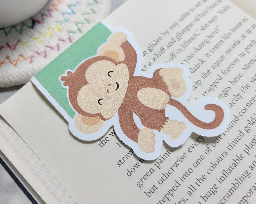 Monkey Bookmark BM059 Cute Monkey Planner Clip Kawaii - Etsy