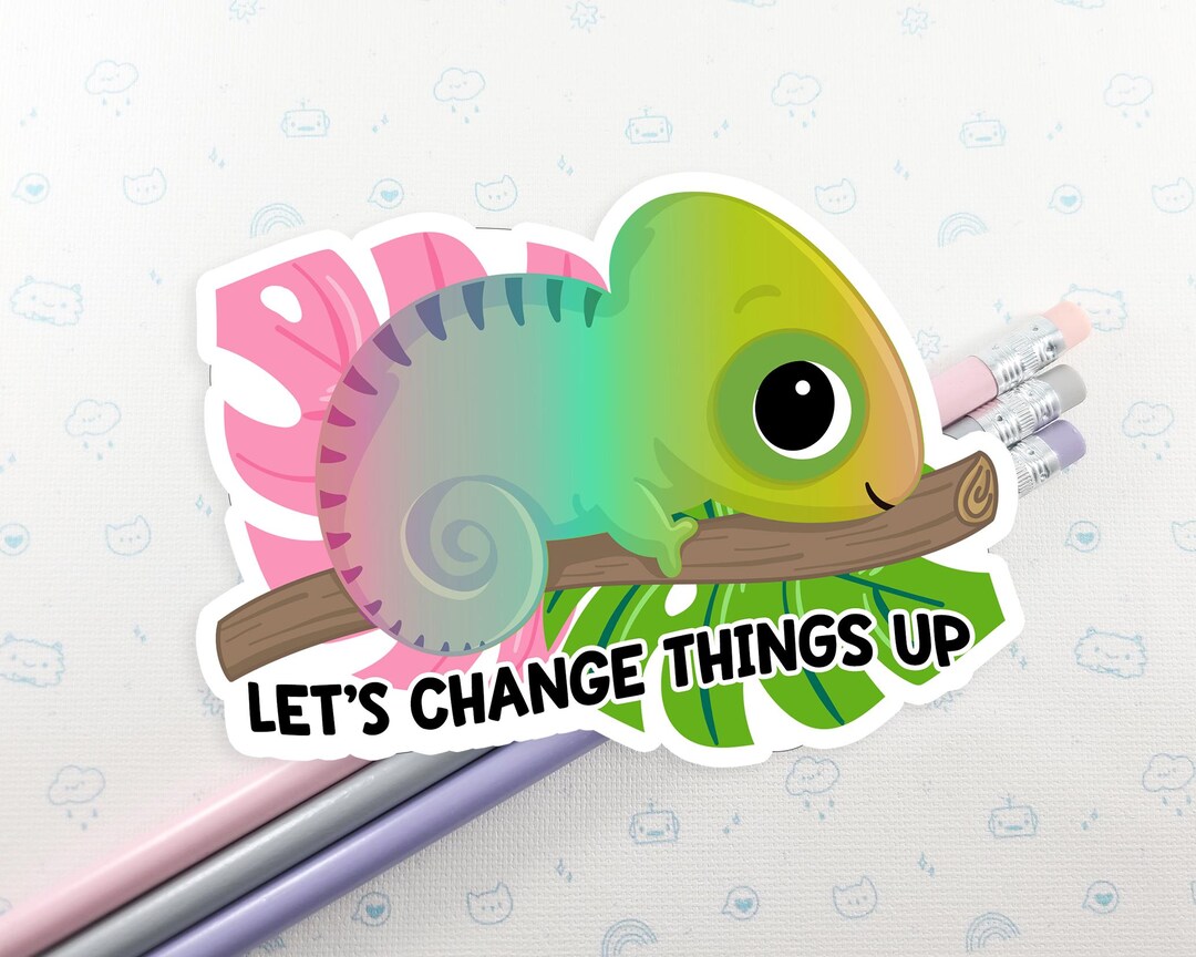Chameleon Sticker, Vinyl Stickers, Laptop Decal, Chameleon Gift Idea ...