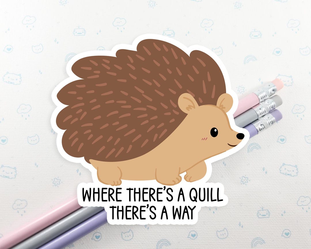 Hedgehog Sticker, Vinyl Stickers, Laptop Decal, Hedgie Gift for Her ...